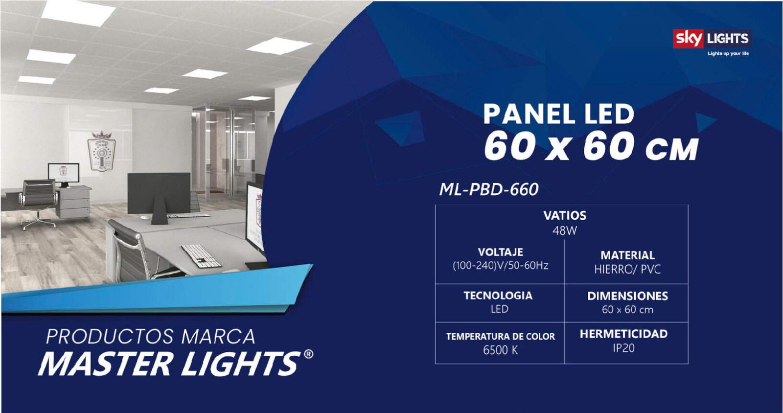 Referencia Panel LED 60*60 CM – Skylights